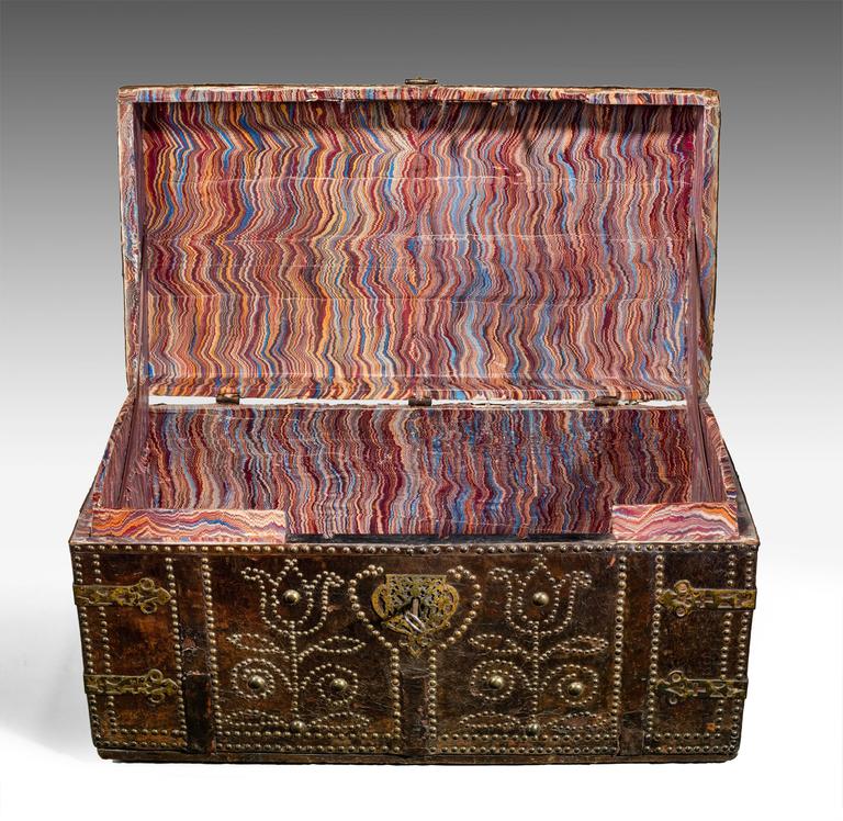 George I Studded Leather Coffer at 1stDibs
