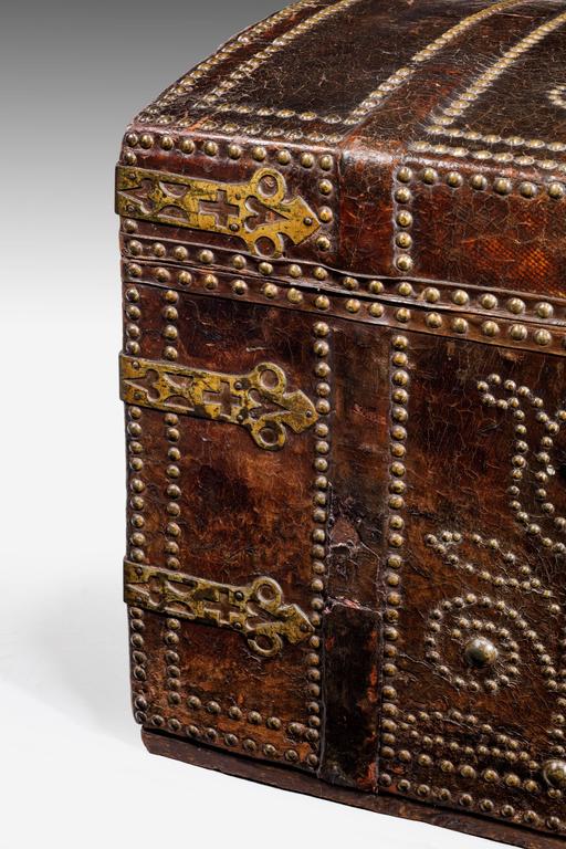 George I Studded Leather Coffer at 1stDibs