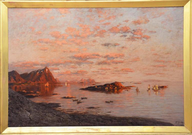 19th Century Oil on Canvas by Fritz Grebe at 1stDibs