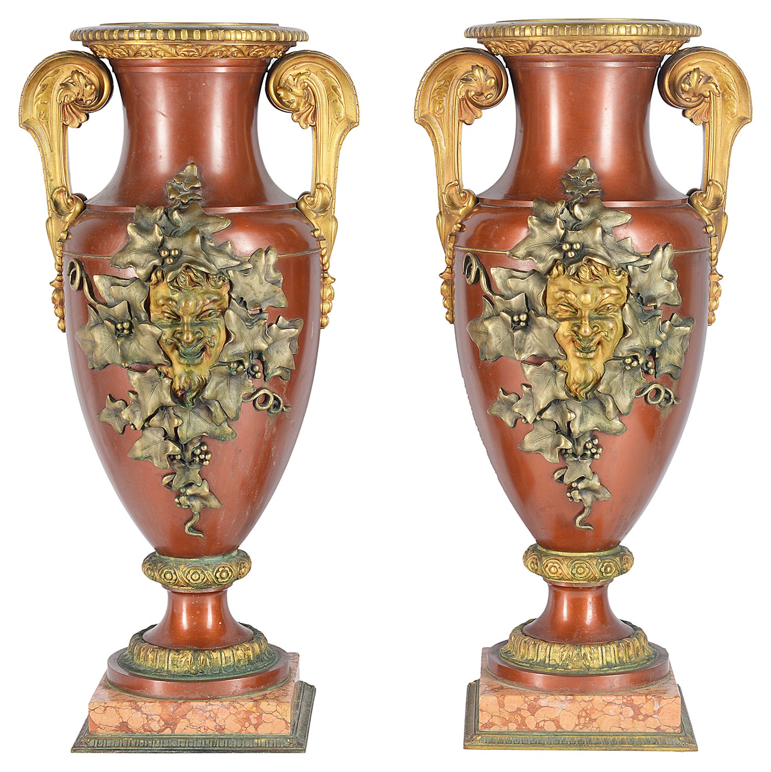 Classical 19th Century Italian Bronze Urn For Sale at 1stDibs