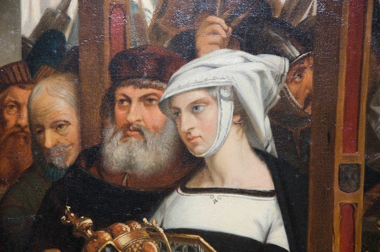 Large 19th Century Medieval Oil Painting at 1stDibs | medieval oil ...