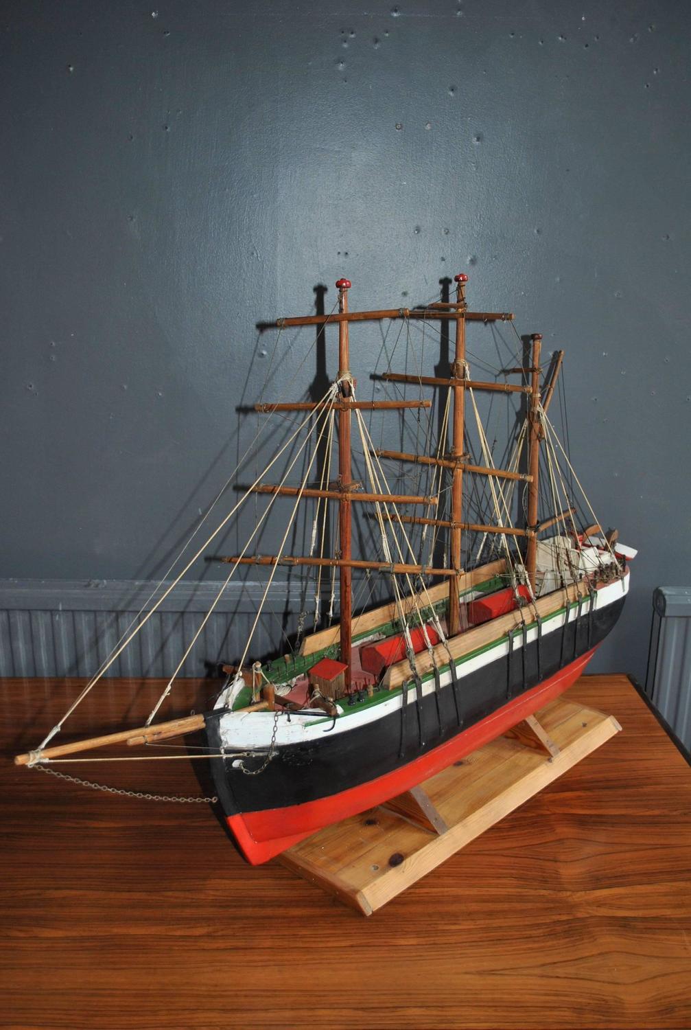 Large Scandinavian Scratch-Built Model Ship For Sale at 1stdibs
