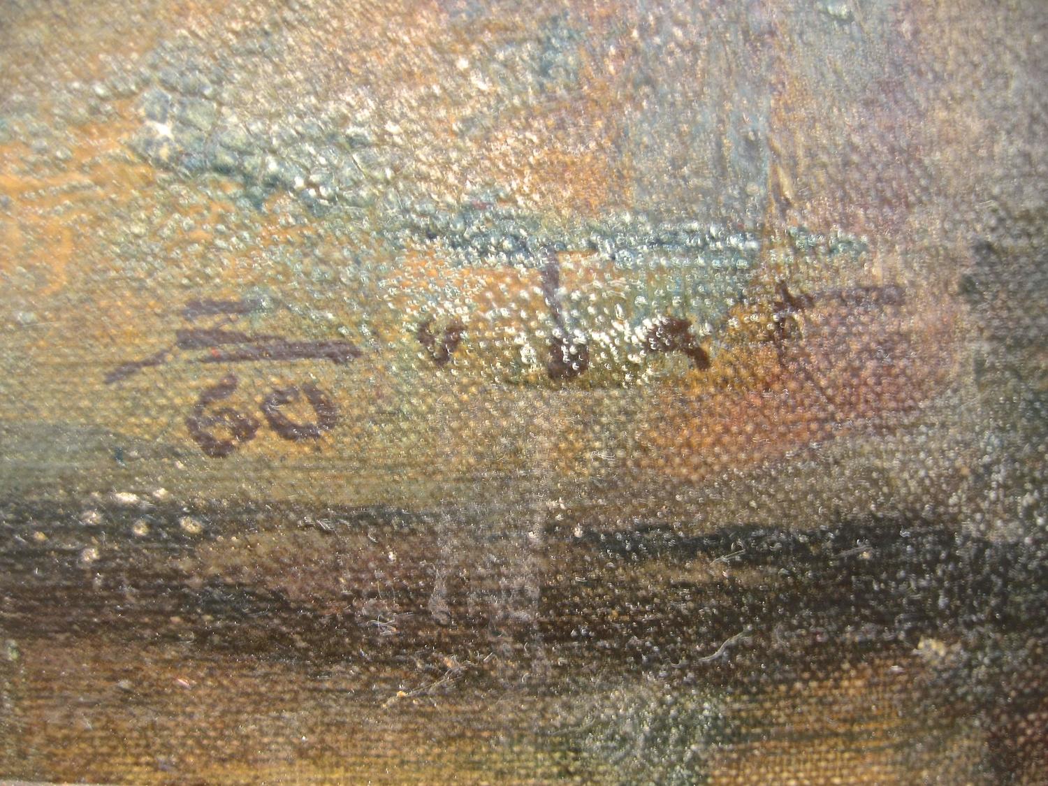 1960 Marco Zubar Modernist Female Nude Painting For Sale at 1stdibs