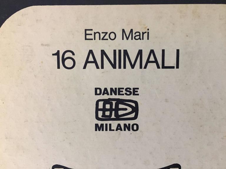 Enzo Mari 16 Animals Children's Puzzle at 1stDibs | enzo mari animals ...