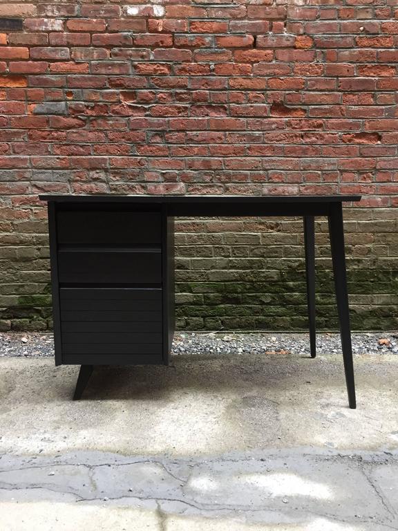 1950s Modern Berge Norman Associates Ebonized Desk at 1stDibs