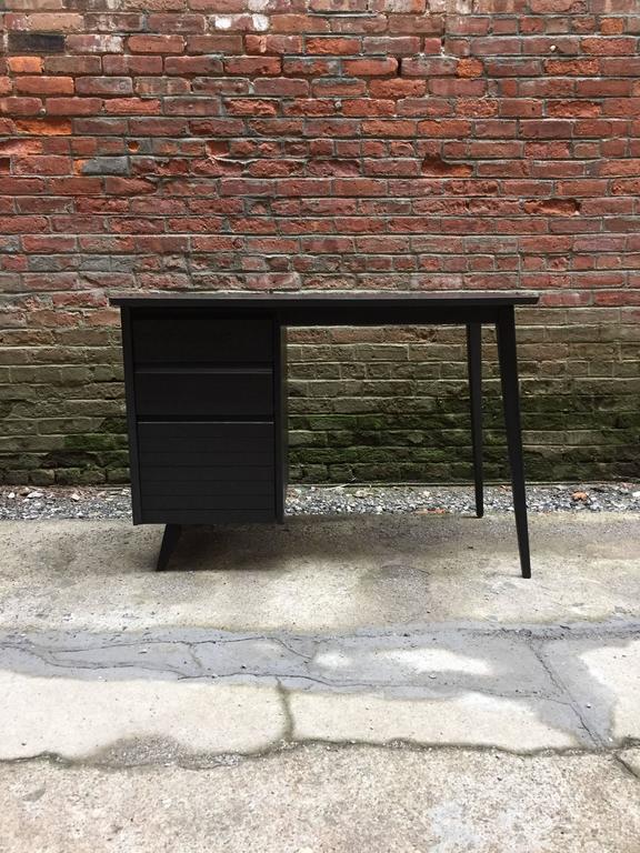 1950s Modern Berge Norman Associates Ebonized Desk at 1stDibs