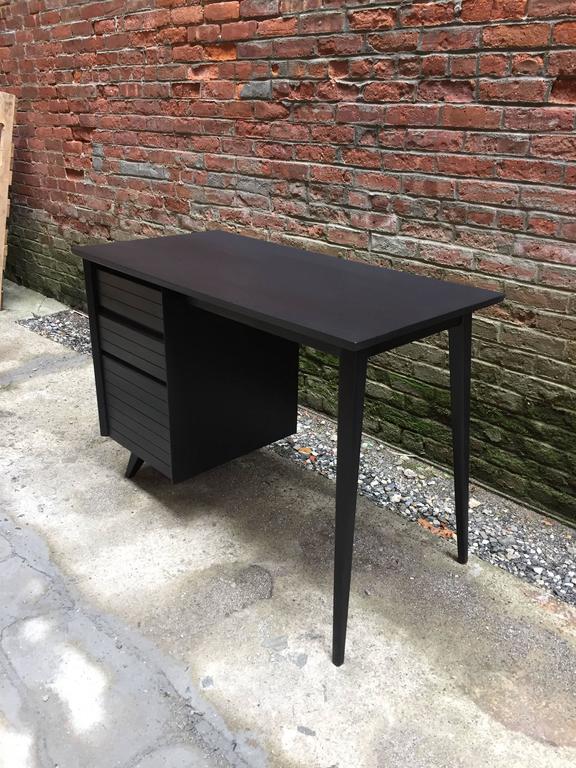 1950s Modern Berge Norman Associates Ebonized Desk at 1stDibs