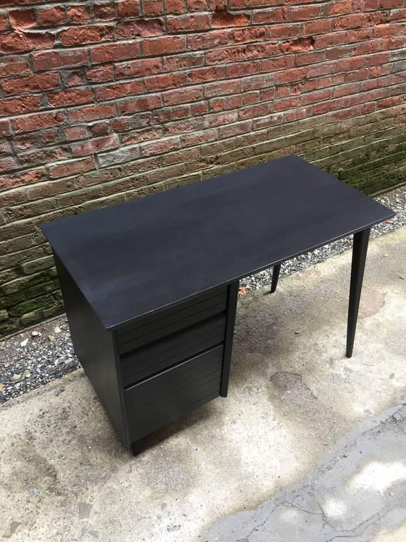 1950s Modern Berge Norman Associates Ebonized Desk at 1stDibs