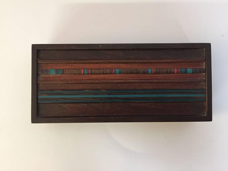 Rosewood Inlaid Box at 1stDibs