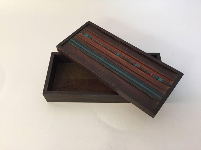 Rosewood Inlaid Box at 1stDibs