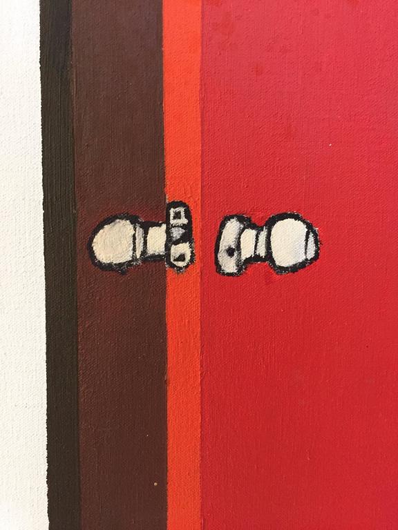 Eric Rosedale 1970s Hard Edge Door Painting at 1stDibs