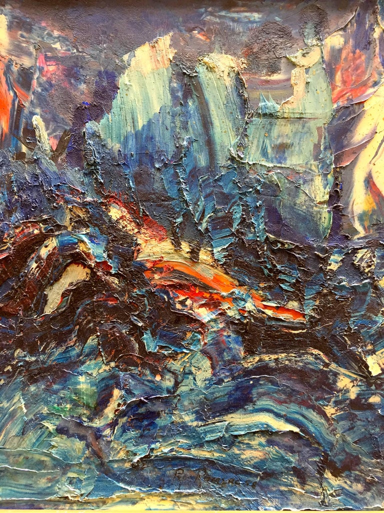 Pepe Romero 1958 Mexican Abstract Painting Tempest at 1stDibs