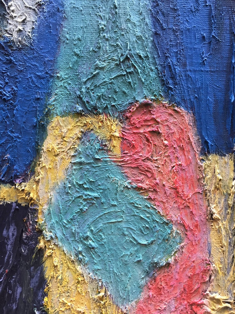 Jacob Semiatin 1958 Abstract Expressionist Patch Work Painting at 1stDibs