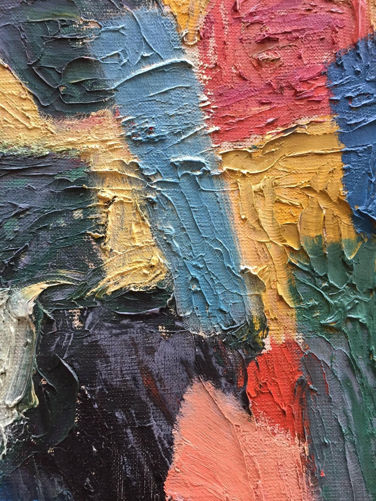 Jacob Semiatin 1958 Abstract Expressionist Patch Work Painting at 1stDibs