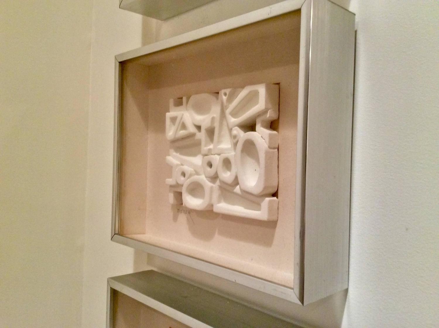 Trio of Modernist Wood Block Wall Sculptures, Signed by Artist Jack ...