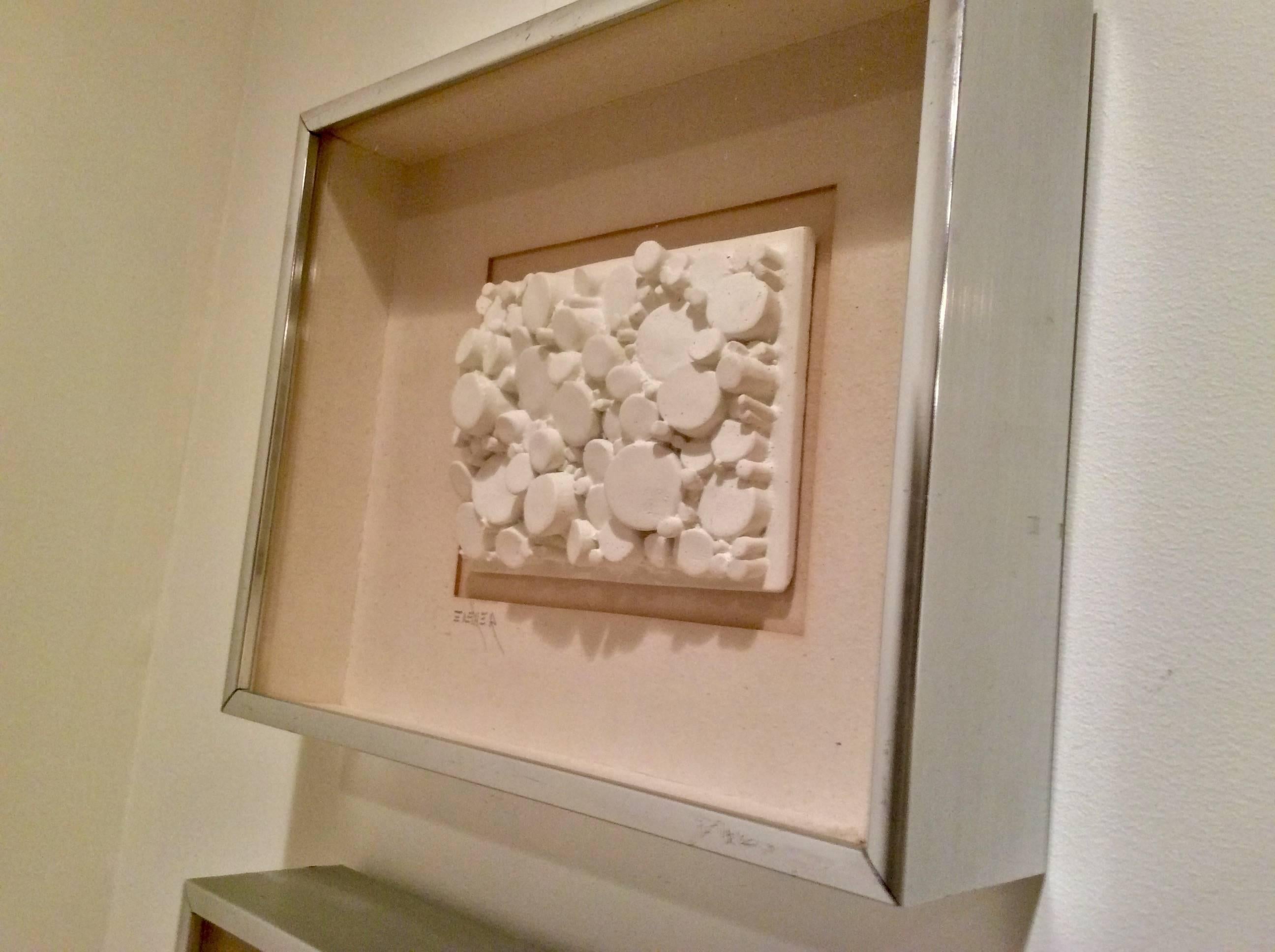 Trio of Modernist Wood Block Wall Sculptures, Signed by Artist Jack ...