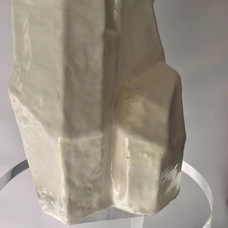 Large Modernist Glazed Ceramic Torso Vase or Sculpture For Sale at 1stDibs
