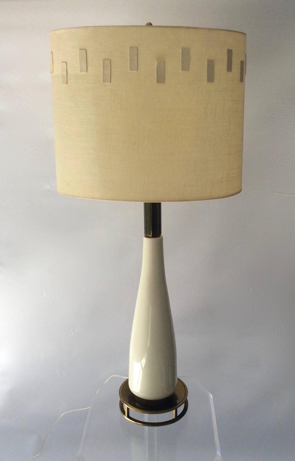 Large Mid-Century Modern Ceramic Stiffel Table Lamp For Sale at 1stdibs