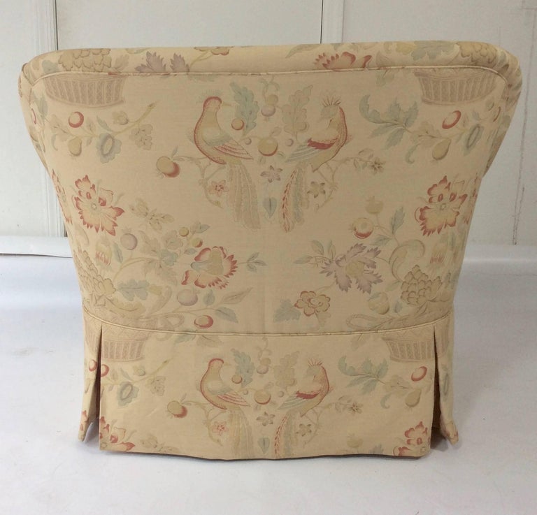 English Style Sofa, Custom Upholstered in Bennison Hand Blocked Linen ...