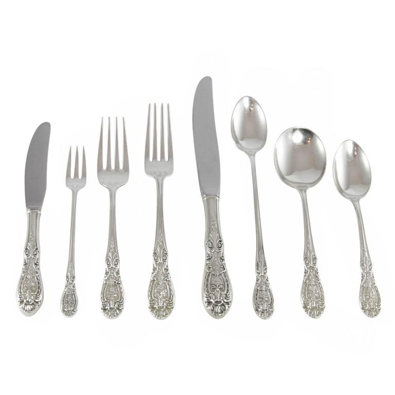 20th Century 'Southern Grandeur' Sterling Silver Flatware Set by ...