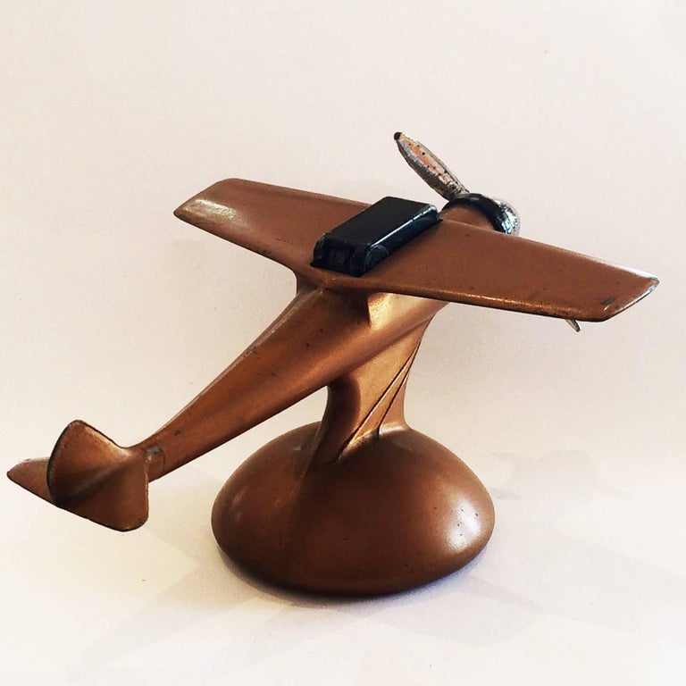Art Deco Cigarette Airplane Aeroplane Table Lighter at 1stDibs