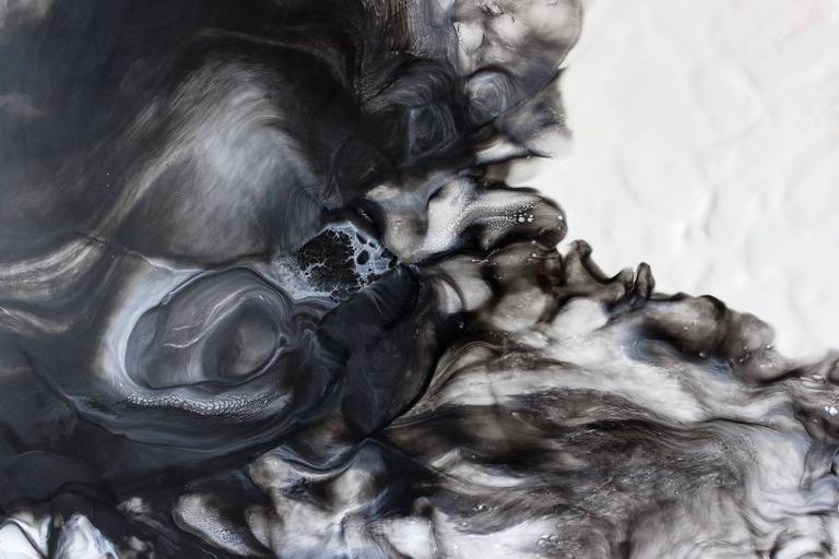 Diptych 'Smoke' Encaustic Wax Painting by Contemporary Artist Lonney ...