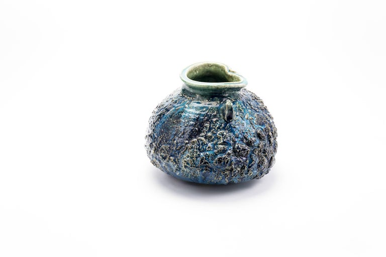 Mid-20th Century Japanese Seto Pottery Vase by Yamaguchi Kozaemon 13th ...