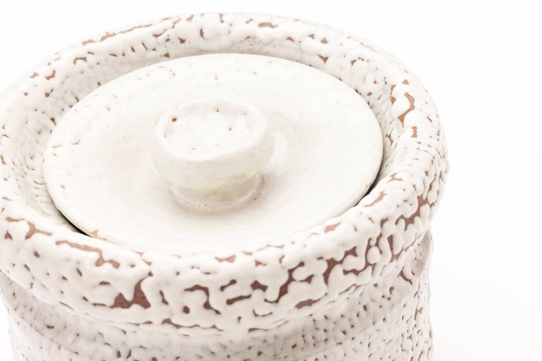 Vintage Japanese Shino Pottery Mizusashi Water Pot for Tea Ceremony at ...