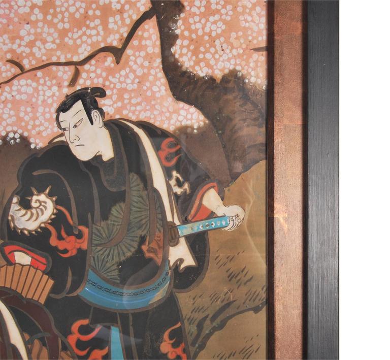 Antique Japanese Hand-Painted Kabuki Theatre Posters, 19th Century at ...