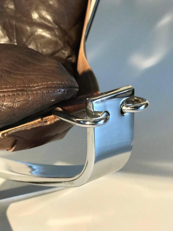 Chromed Steel High Back Falcon Chair at 1stDibs
