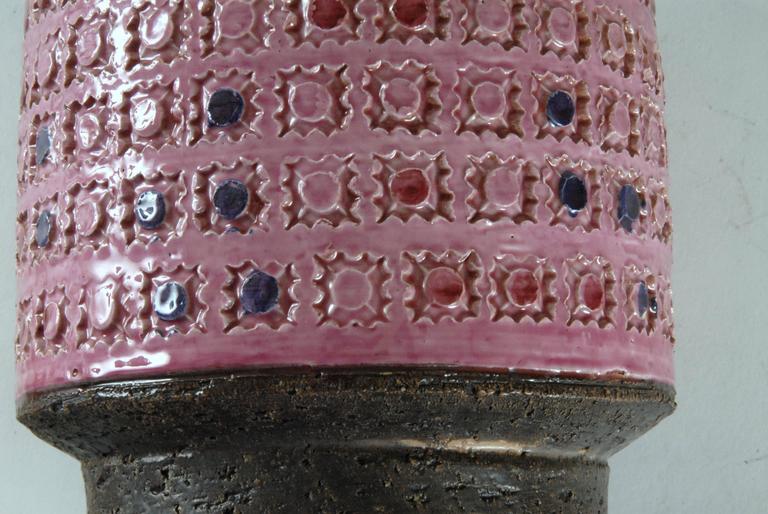 Bitossi Londi Designed Pink 'Ravioli' Pattern Lamp Base, Italy, circa ...