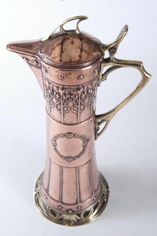 WMF Copper and Brass Wine Jug, circa 1900 Germany at 1stDibs