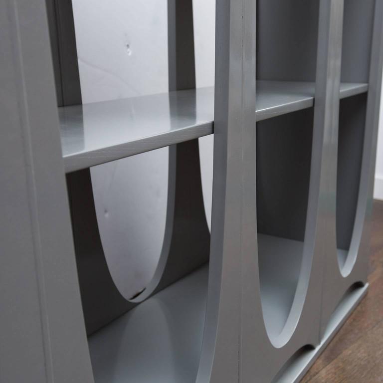 Broyhill Brasilla Bookcase in Grey Lacquer at 1stDibs