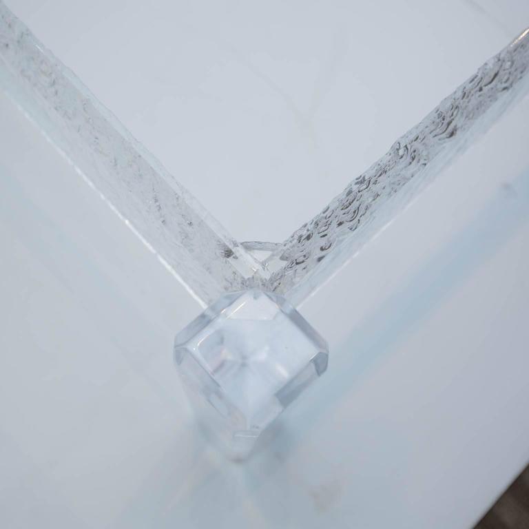 Large Custom Lucite Coffee Table Base For Sale at 1stDibs