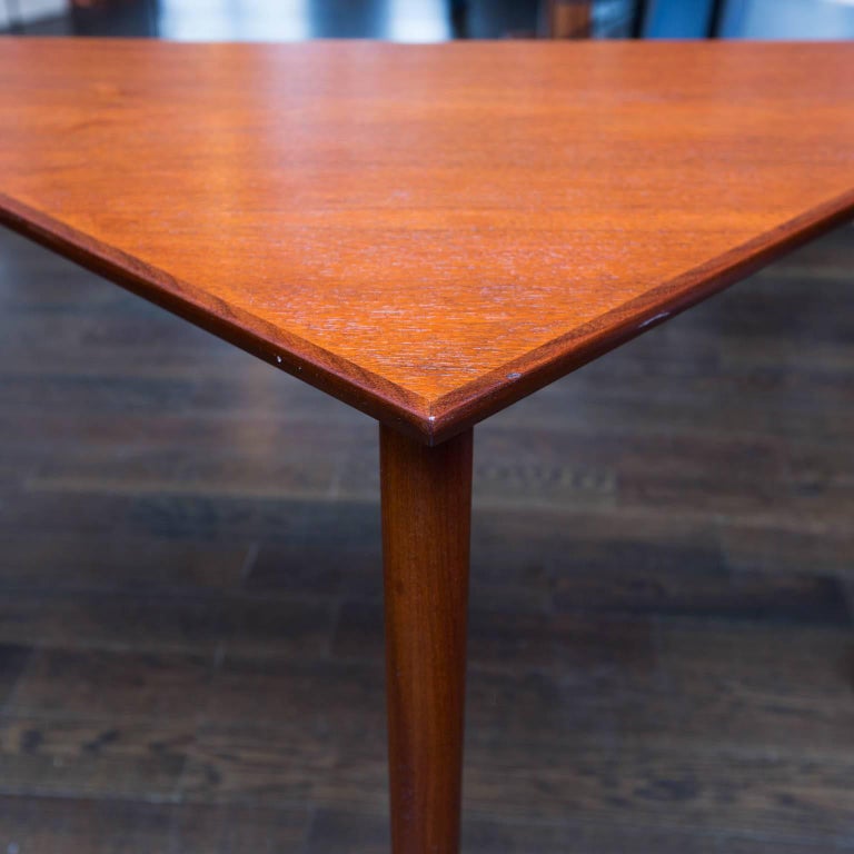 Danish Modern Teak Triangle Table at 1stDibs