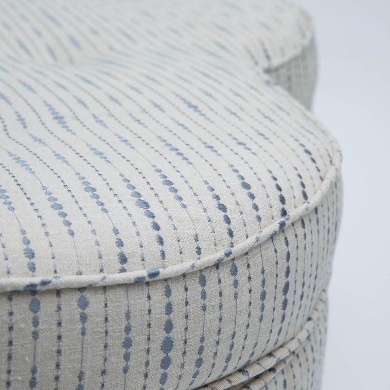 Trefoil Shaped Upholstered Ottoman at 1stDibs