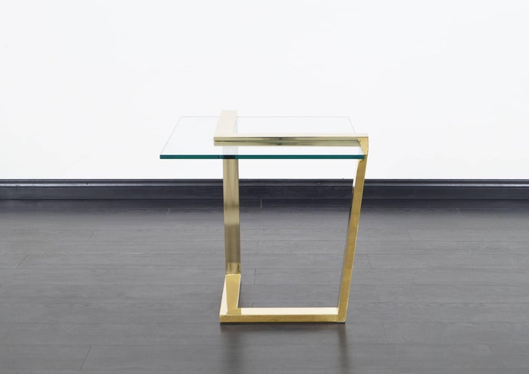 Vintage Brass Cantilevered Side Tables by DIA at 1stDibs