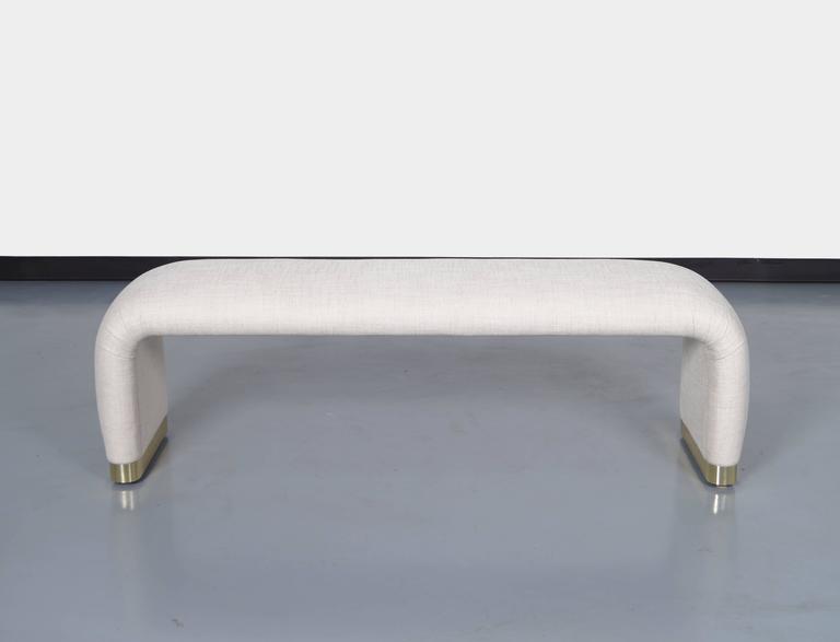Vintage Brass "Waterfall" Bench at 1stDibs | vintage waterfall bench