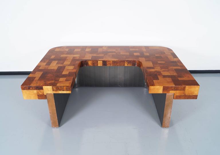 Custom "Cityscape" Executive Desk by Paul Evans at 1stDibs