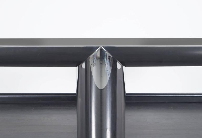 Vintage Stainless Steel "Tee" Console Table by Brueton at 1stDibs