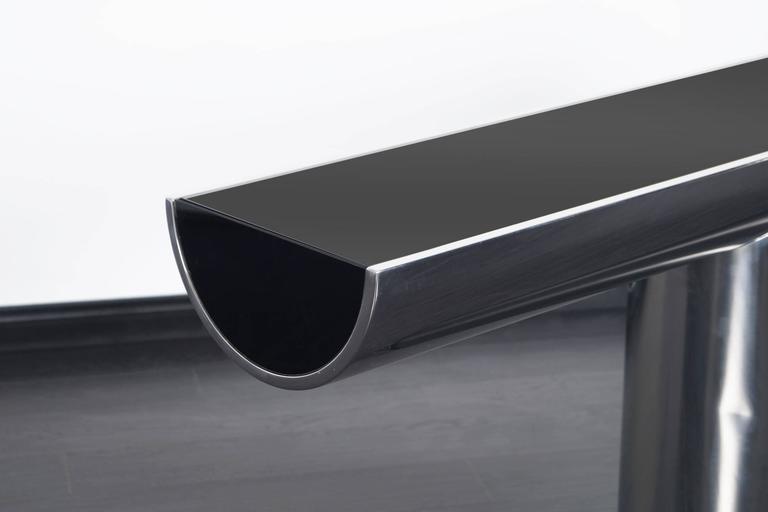 Vintage Stainless Steel "Tee" Console Table by Brueton at 1stDibs