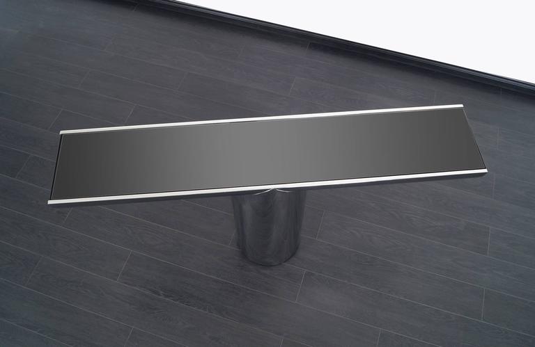 Vintage Stainless Steel "Tee" Console Table by Brueton at 1stDibs
