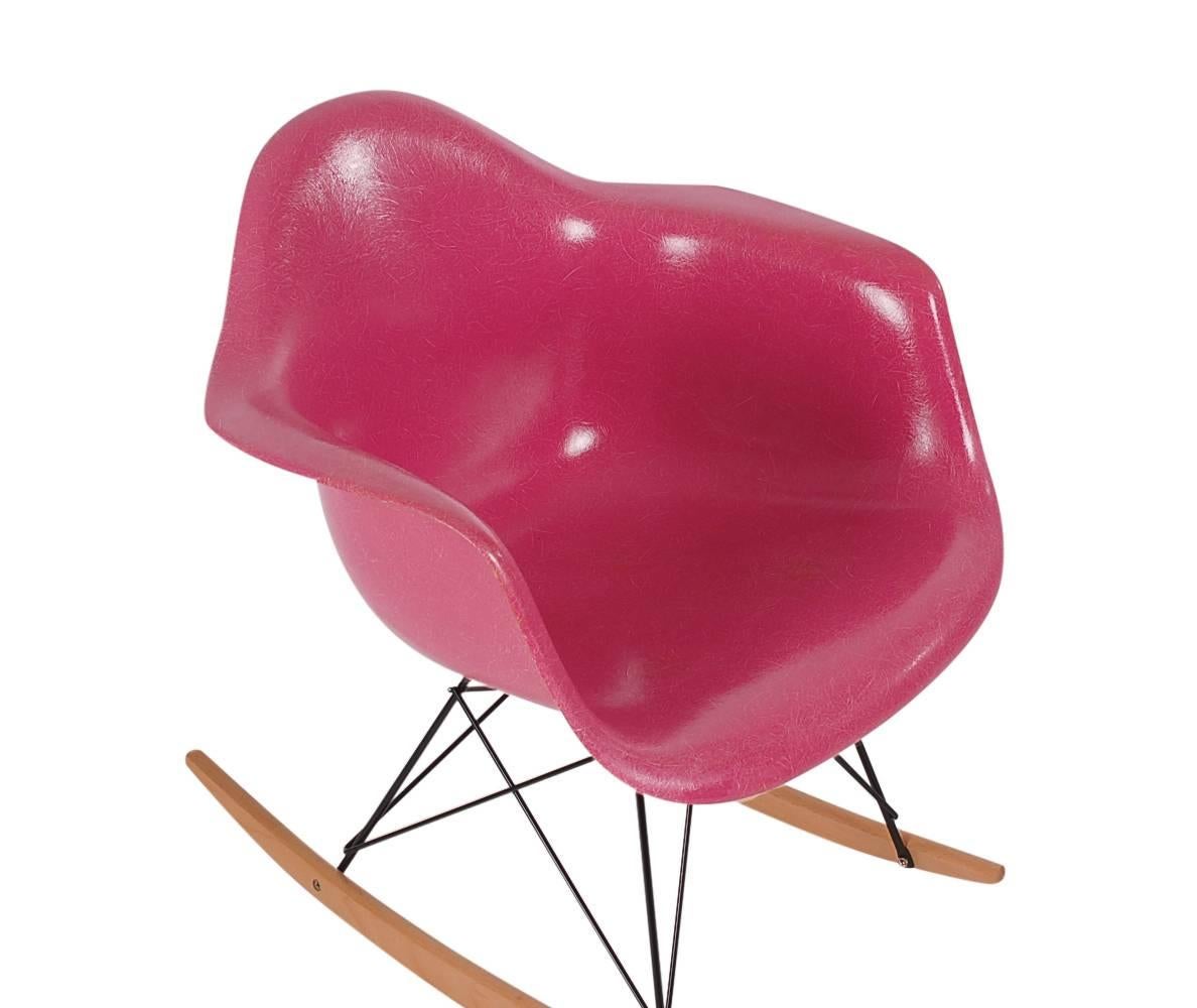 Rare Charles Eames for Herman Miller Hot Pink Fiberglass Lounge Rocking ...