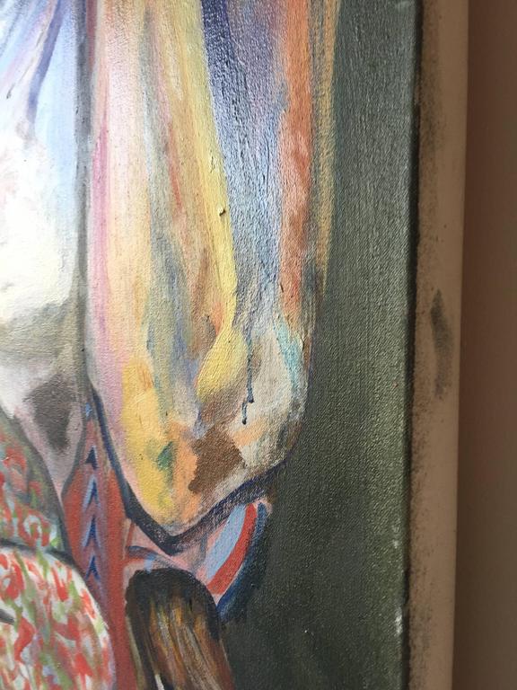 Modern Portrait Painting in Style of Alice Neal at 1stDibs