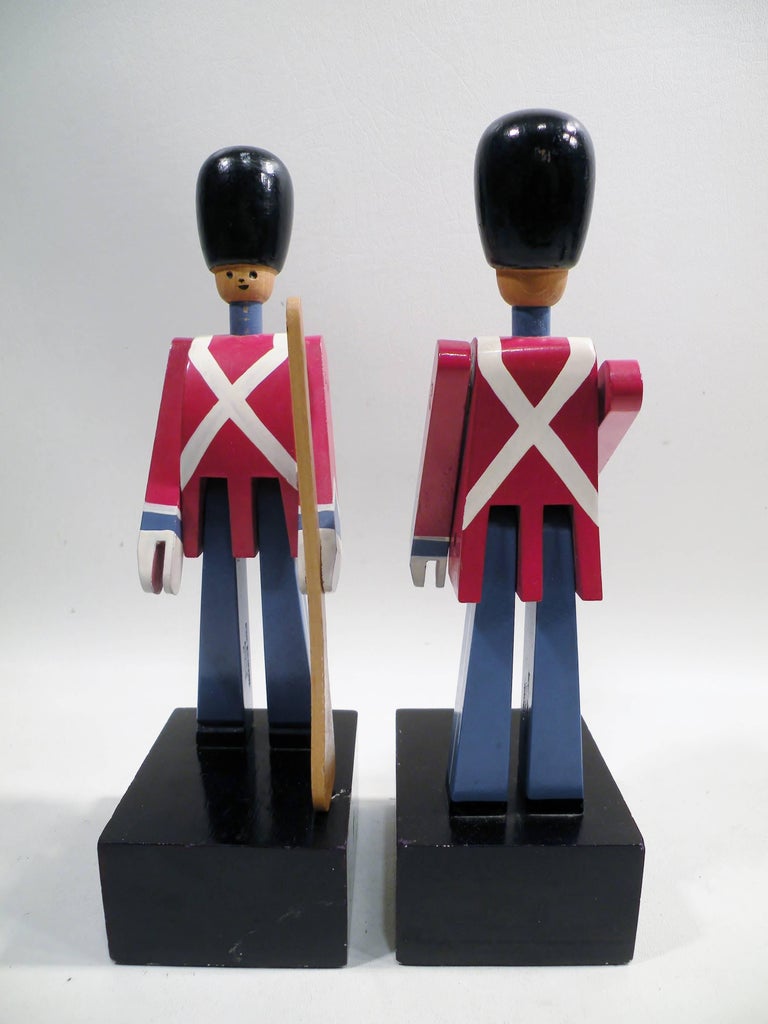 1960s Kay Bojesen Pair of Soldier Royal Guardsman Bookends Mid-Century ...