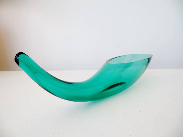 Blenko Wayne Husted 964 Cornucopia Horn of Plenty at 1stDibs