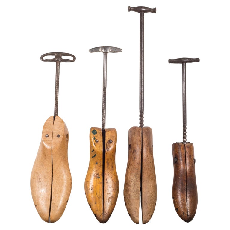 Antique Wood and Cast Iron Shoe Stretchers c.1920 For Sale at 1stDibs