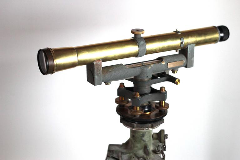 Early 20th c. Brass Transit Surveyor's Sight/Telescope and Copper Stand ...