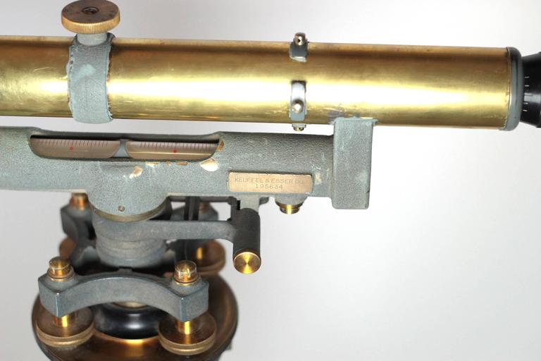 Early 20th c. Brass Transit Surveyor's Sight/Telescope and Copper Stand ...