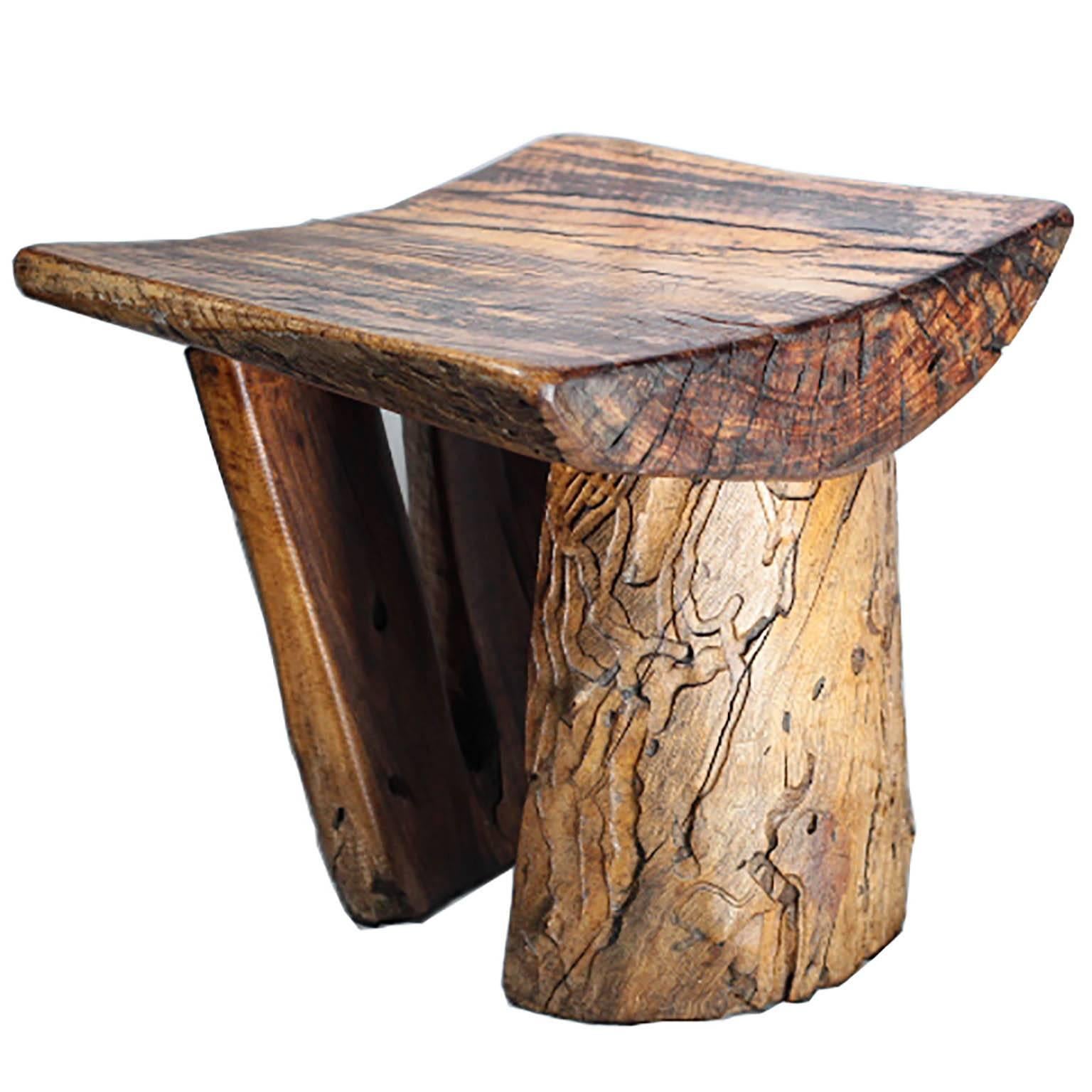 Handmade Rustic Tree Stump Stool at 1stDibs